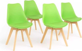 LuxuryForm DESIGN Jídelní židle BALI - zelená - SET 4 ks