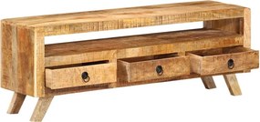 TV stolek 110 x 30 x 40 cm masivní mangovníkové dřevo 337064