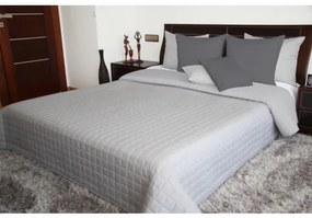 Oboustranný přehoz na postel v světle šedé barvě