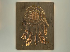 Li-Go "Lapač" světelný obraz 230V 62x80cm provedení povrchu: dub