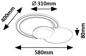 Rabalux 71402 - LED Stm. stropní svítidlo STAVROS LED/40W/230V 3000-6500K + DO