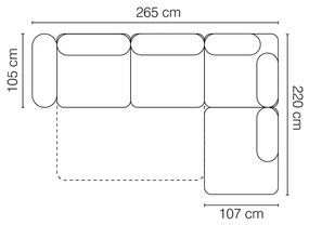 Sedací souprava MAROZZO | 265x220 | rozkládací | VÝBĚR TKANIN a NOŽIČEK