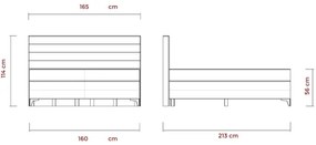 Elektrická polohovací čalouněná postel s matracemi MILA 160x200 cm šedá