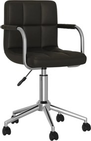 vidaXL Otočná jídelní židle umělá kůže [3088186] Barva: Černá
