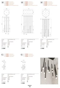 Redo 01-2047 - LED Lustr na lanku MADISON 8xLED/4W/230V měď