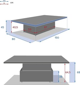DEOKORK Ratanový stůl jídelní/odkládací BORNEO 150 x 80 cm (šedá)