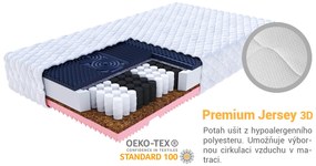 Gina matrace s taštičkovými pružinami 80x200 Potah: Premium Jersey 3D