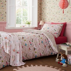 Růžové bavlněné dětské povlečení na jednolůžko 135x200 cm Fairytale – Belle &amp; Boo