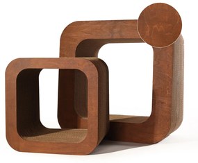 Set CUBE Maxi+Medium se dřevem Hloubka škrabadla: 30 cm, Barva: Wenge