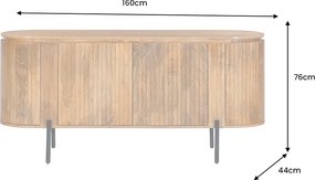 Designová komoda Daichi 160 cm hnědé mango