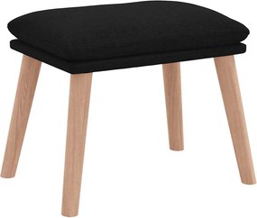Relaxační křeslo s podnožkou černé textil 3315153