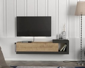 Casarredo - Komfort nábytek Závěsný televizní stolek VALGA sapphire/antracit