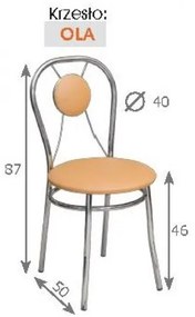 Jídelní židle Ola Metpol 87 x 50 x 46 cm Barva: satyna