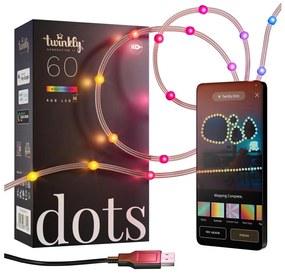 Twinkly TWD060STP-T - LED RGB Stmívatelný řetěz DOTS 60xLED 7 m USB Wi-Fi