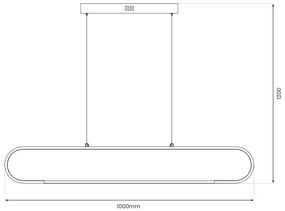 Závěsné LED svítidlo Frame, 1x LED 42w, 4000k, b