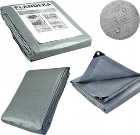 Plachta 6x10 Stříbrná Silná 110 g/m2 Zesílená Uv+ Mrazuvzdorná Hrubá