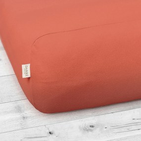 Jersey prostěradlo tmavě lososové na výšku matrace do 20 cm Velikost: 60 x 120
