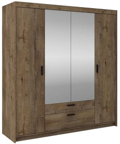 Šatní skříň ELENA 4D + zrcadlo | 176,3 cm | dub lefkas