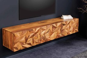 Designový závěsný TV stolek Halia 160 cm Sheesham