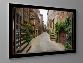 Liox Obraz okno s výhledem do ulice Rozměr: 100 x 65 cm