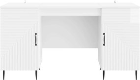 Stůl Bílá s vysokým leskem 142,5 x 50 x 75 cm Kompozitní dřevo 3414607