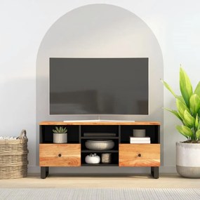 TV stolek 100 x 33 x 46 cm masivní akácie a kompozitní dřevo - Default Title