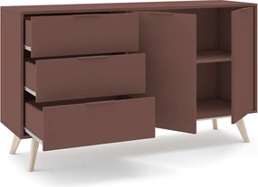Matná komoda v terakotové barvě 140x81x40 cm Campus – Marckeric