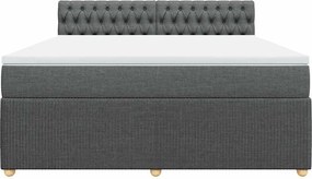 Box spring postel s matrací tmavě šedá 180x200 cm textil 3287543