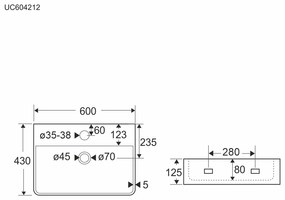 Mereo Leny koupelnová skříňka s keramickým umyvadlem 60 cm lesklá bílá CN811N