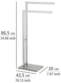 WENKO 20603100 - Stojan na ručníky GRANIT 43,5x86,5 cm nerez/satin/šedá