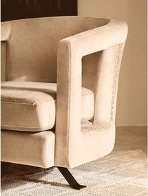 Světle hnědé otočné sametové křeslo Hestia – Premier Housewares