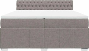 Box spring postel s matrací taupe 200x200 cm textil 3289486