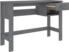 Psací stůl HAMAR tmavě šedý 110 x 40 x 75 cm masivní borovice 340458
