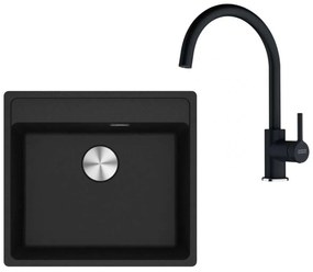 Franke - Kuchyňský set G274O, fragranitový dřez MRG 610-52 RTL a baterie FC 6018.071, onyx 114.0700.788