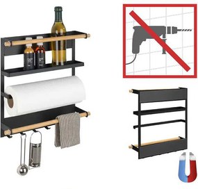 Multifunkční kuchyňská police MAGNA, úchyt na papírové kuchyňské ručníky