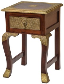Sanu Babu Květinový stolek, mosazné kování, palisandr, 40x40x59cm