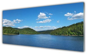 Plexisklo-obraz Jezero Les Krajina 125x50 cm