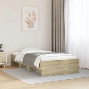 Rám postele bez matrace dub sonoma 75 x 190 cm kompozitní dřevo 3295711