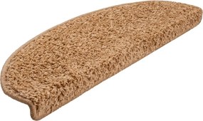 Schodové rohože 15 ks 65 x 21 x 4 cm béžové, půlkulaté, velké 133902
