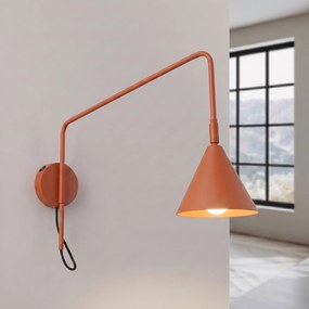 Sollux Lighting Nástěnné svítidlo NOX 1 okrově červené s vypínačem