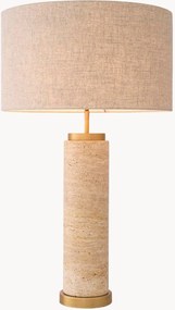 Velká stolní lampa z travertinu Lxry