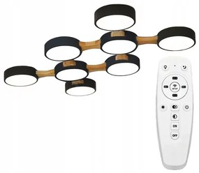 Toolight - LED stropní svítidlo APP210-3CPR, černá-hnědá, OSW-08467