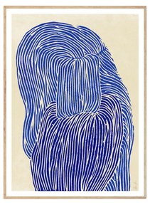 THE POSTER CLUB Autorský mini plakát Deep Blue by Rebecca Hein A5, modrá barva, papír