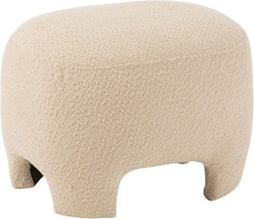 Přírodně krémový puf Ally Knitted - 55*41*37cm