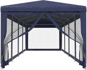 Party stan s 10 síťovanými bočnicemi modrý 3 x 12 m HDPE 319247