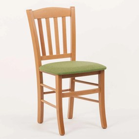 Stima Židle VENETA s čalouněným sedákem Odstín: Moření Dubové, Látky: LUX zelená 18