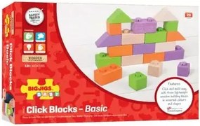 Bigjigs Baby Dřevěné Spojkostky Basic set / od 1 roku