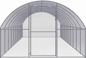 Venkovní klec pro kuřata 3 x 10 x 2 m pozinkovaná ocel 3095467