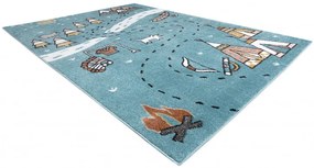 Dětský kusový koberec Fun Indian blue - 240x330 cm