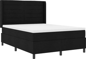 Postel s boxspringem s polštářem Černý 200 x 140 cm textil 3341583